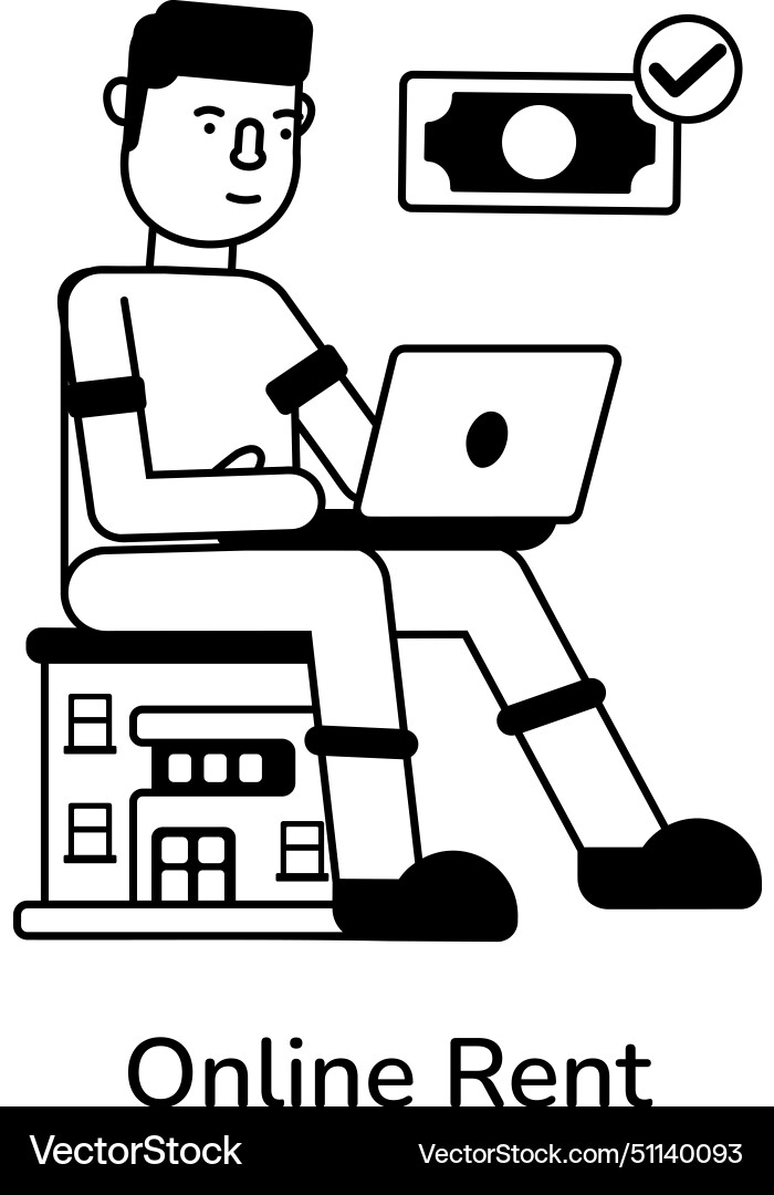 Online rent Royalty Free Vector Image - VectorStock