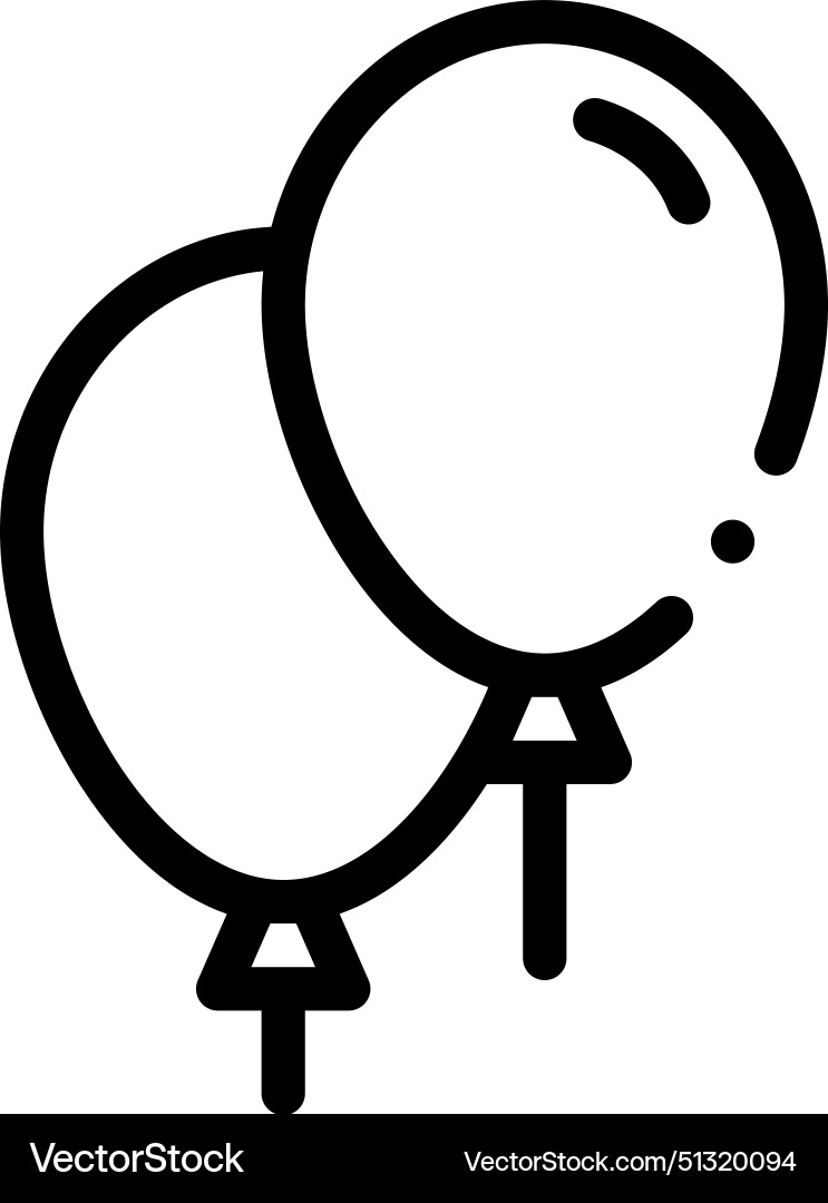 Air balloons icon thin linear style design Vector Image