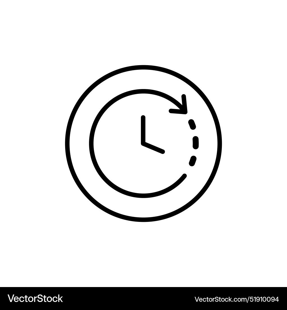 Analog Clock Icon Perfect For Time Management Vector Image