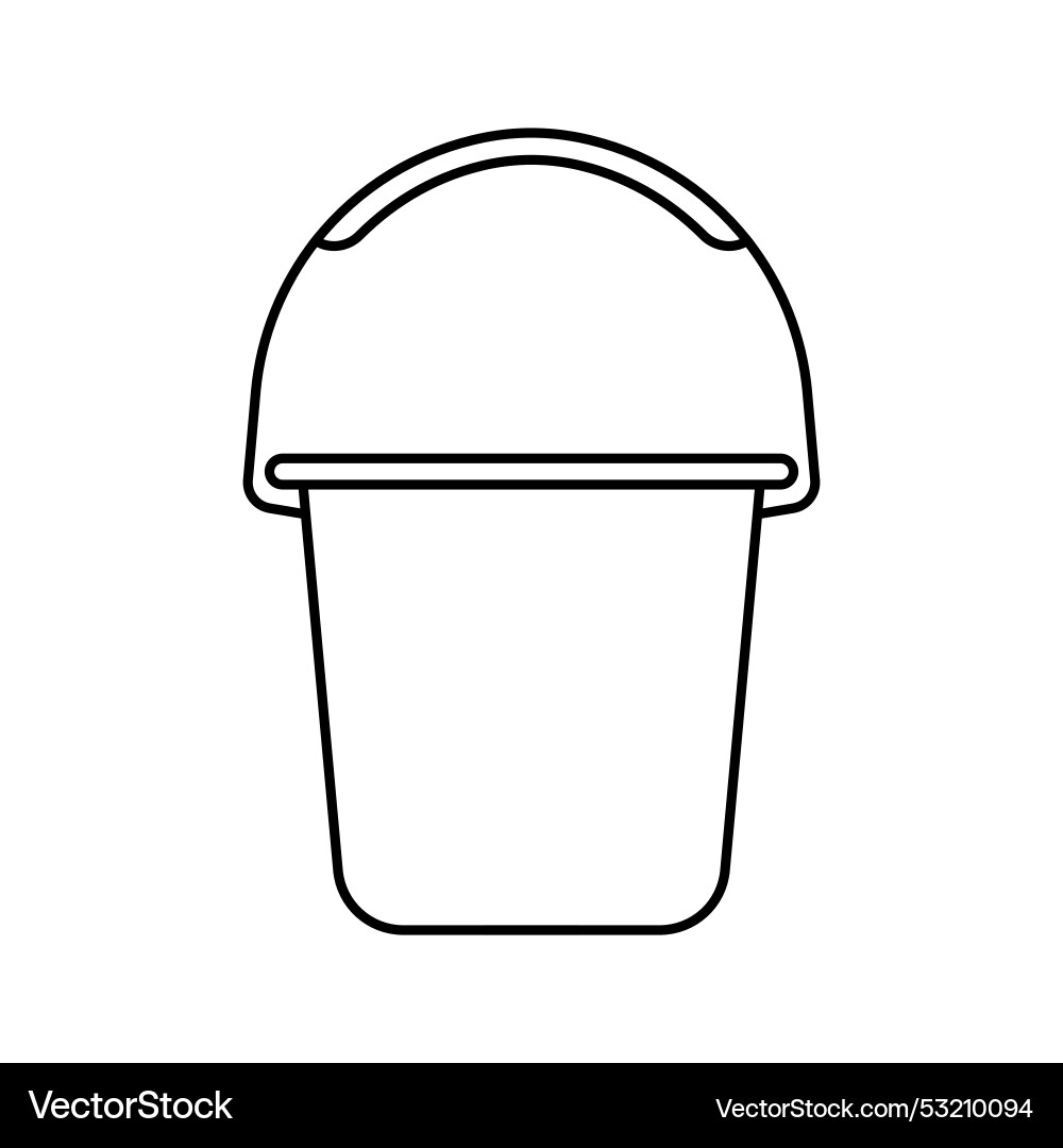 Bucket line icon editable stroke isolated Vector Image