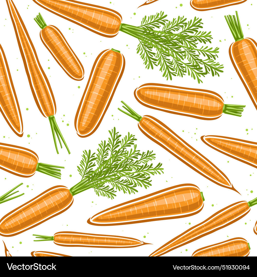 Carrot seamless pattern Royalty Free Vector Image