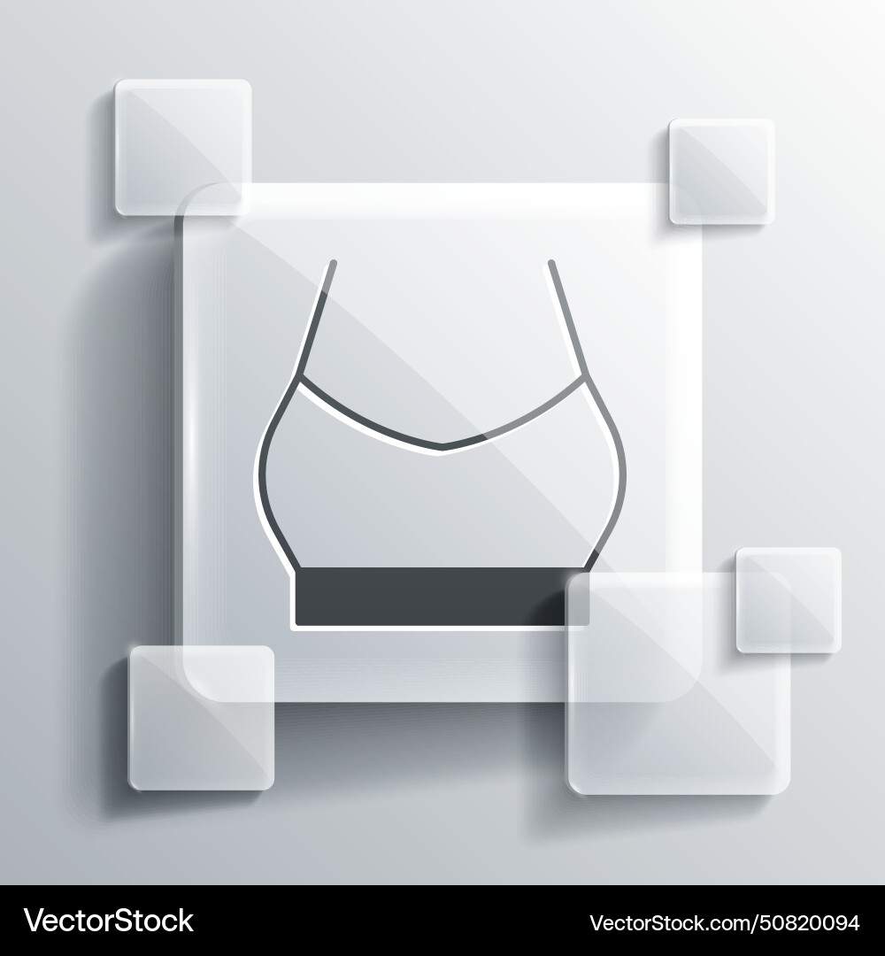Grey female crop top icon isolated Royalty Free Vector Image