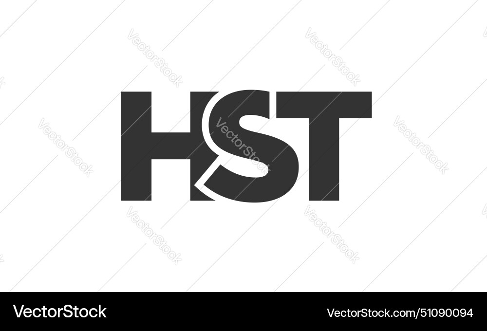 Hst logo design template with strong and modern Vector Image