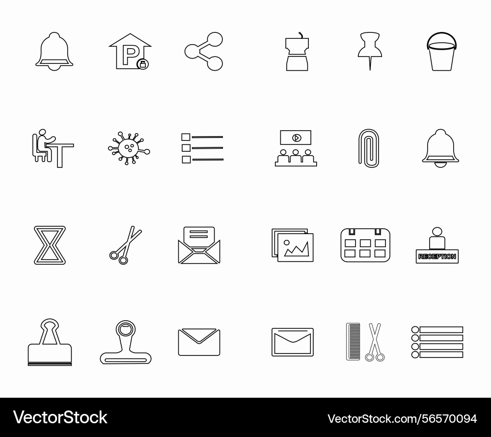 Icons set contact Royalty Free Vector Image - VectorStock