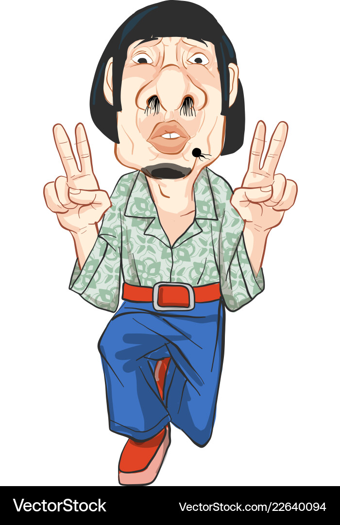 Pajo40- man action cartoon Royalty Free Vector Image