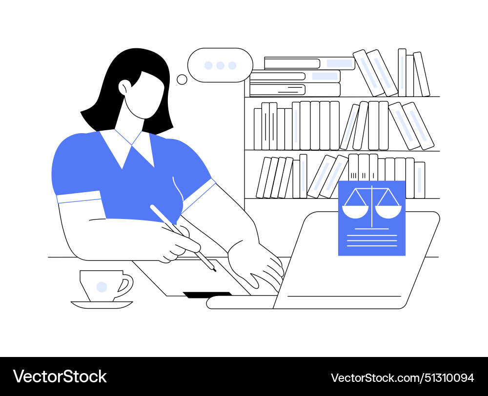 Prepare legal documents isolated cartoon Vector Image