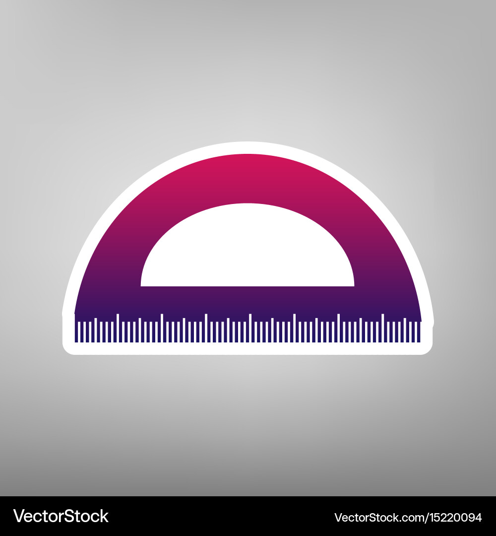 Ruler sign purple gradient Royalty Free Vector Image