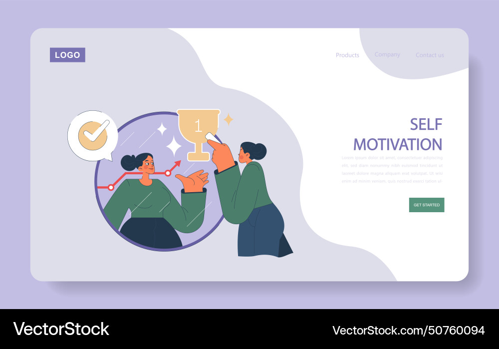 Self-motivation concept Royalty Free Vector Image