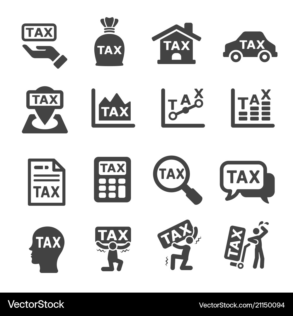 Tax icon Royalty Free Vector Image - VectorStock