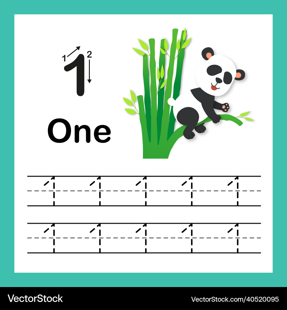 Connecting dot and printable numbers exercise Vector Image