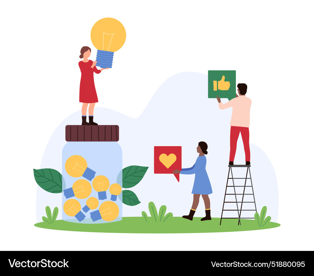 Customer review to blogger content project tiny Vector Image