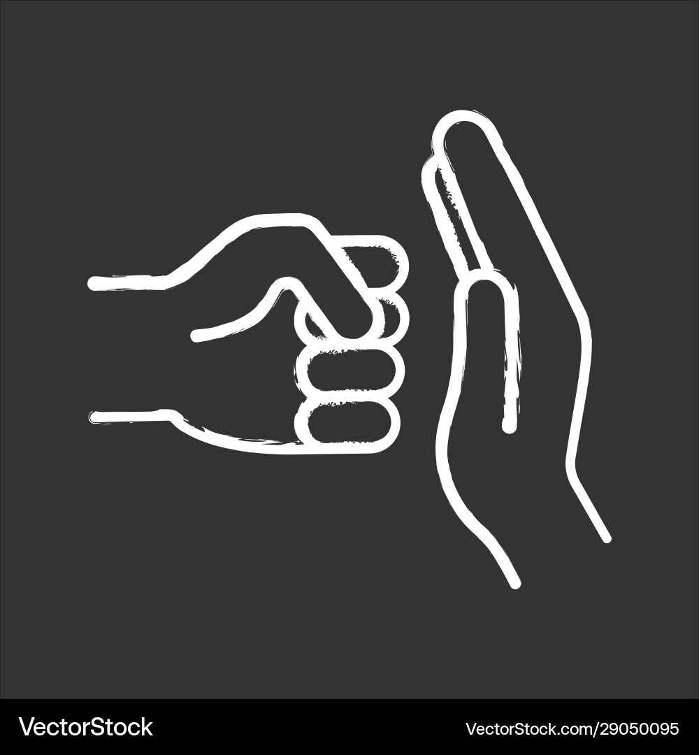 Domestic violence chalk icon Royalty Free Vector Image