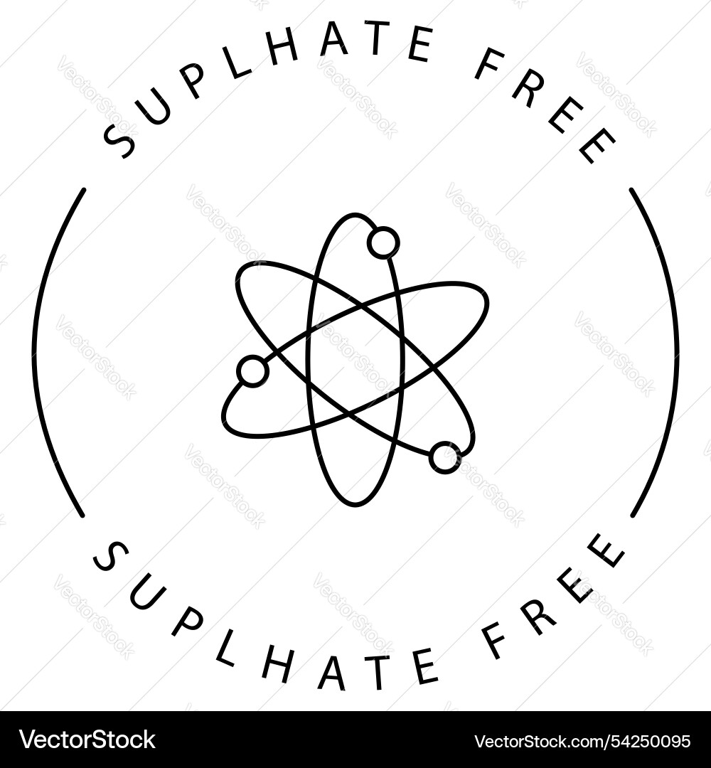 Eco-friendly sulfate-free icon design Royalty Free Vector