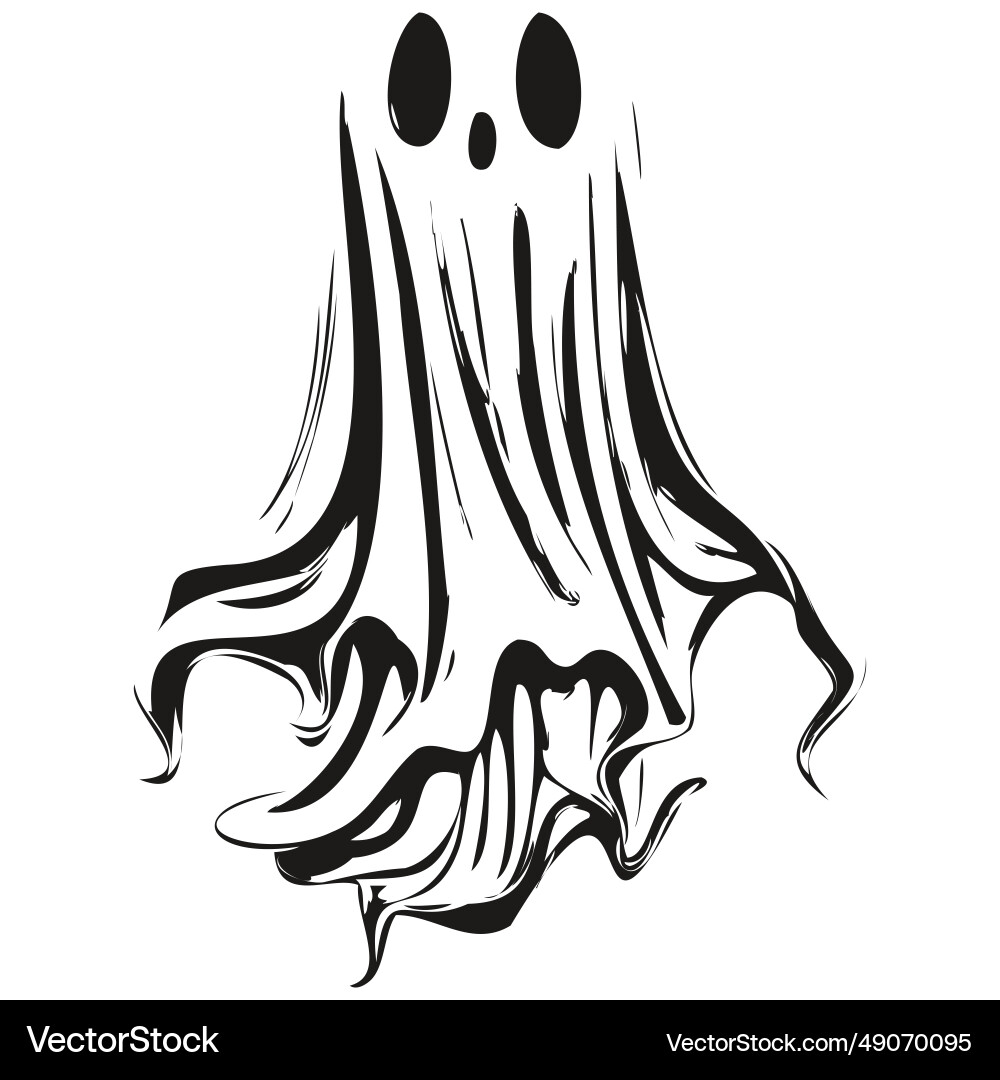 Malevolent halloween image with hand-drawn Vector Image