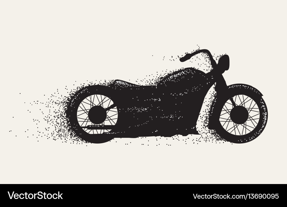 Motorcycle ride motion Royalty Free Vector Image