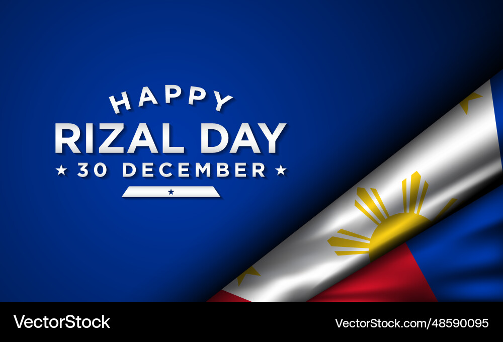 Rizal day background design Royalty Free Vector Image