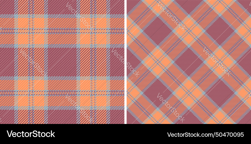 Seamless fabric texture of check textile Vector Image