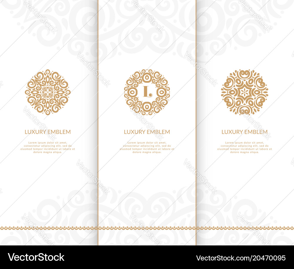 Set of emblem Royalty Free Vector Image - VectorStock