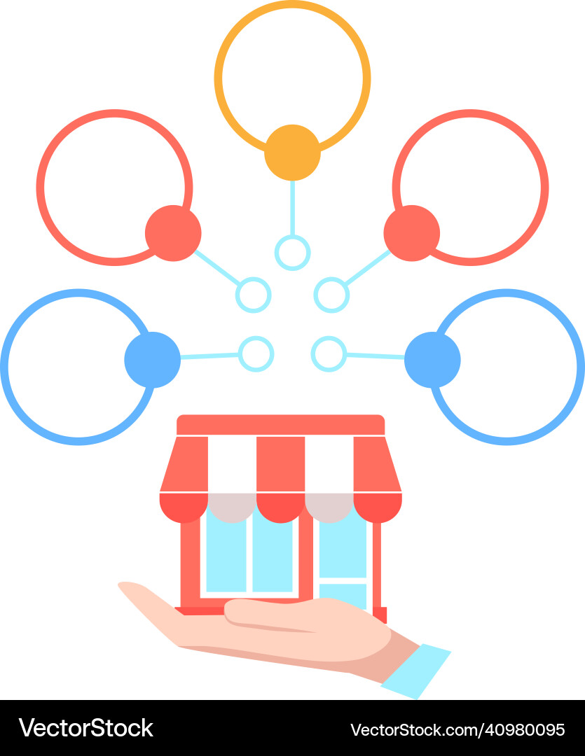 Store ownership infographic chart design element Vector Image