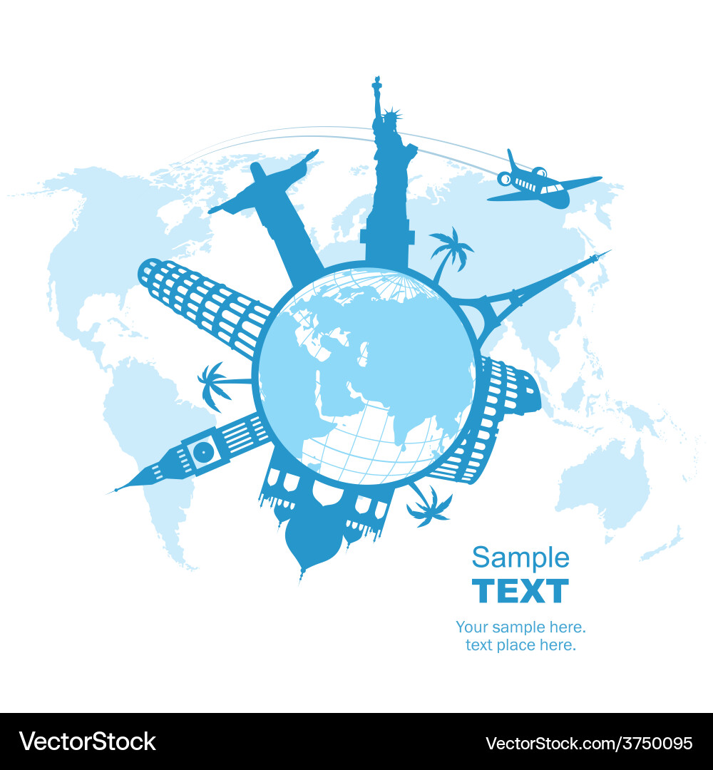 Travel and tourism background Royalty Free Vector Image