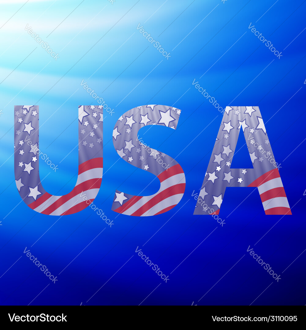 Usa capital letters Royalty Free Vector Image - VectorStock