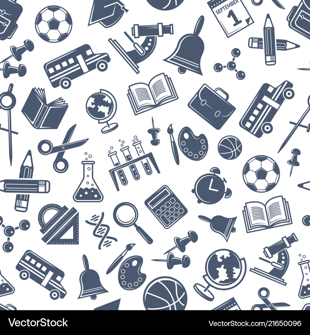 Back to School Pattern - Education Royalty Free Vector Image