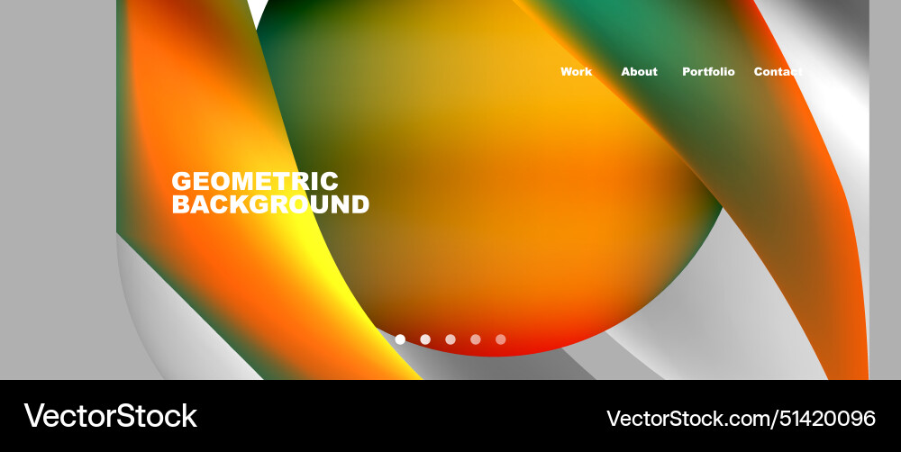 Dynamic flowing shapes concept design composition Vector Image