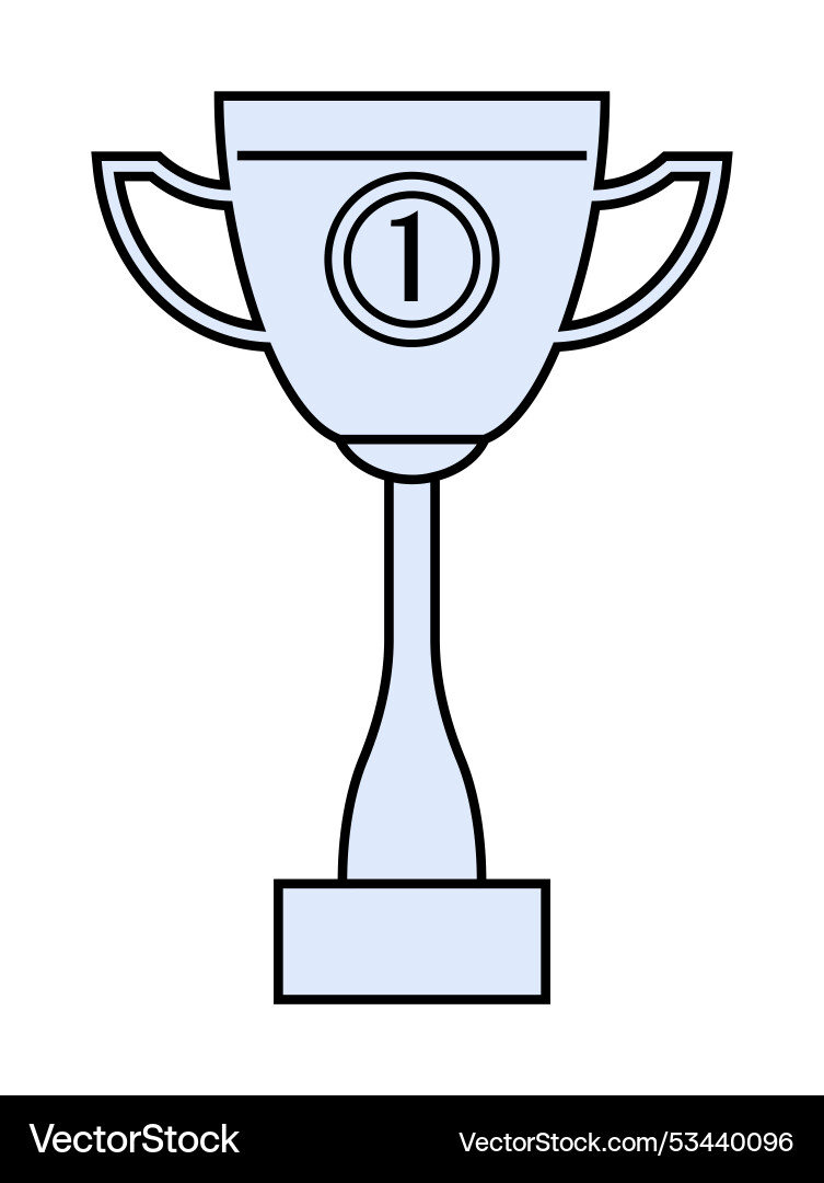 First place trophy symbolizing achievement Vector Image