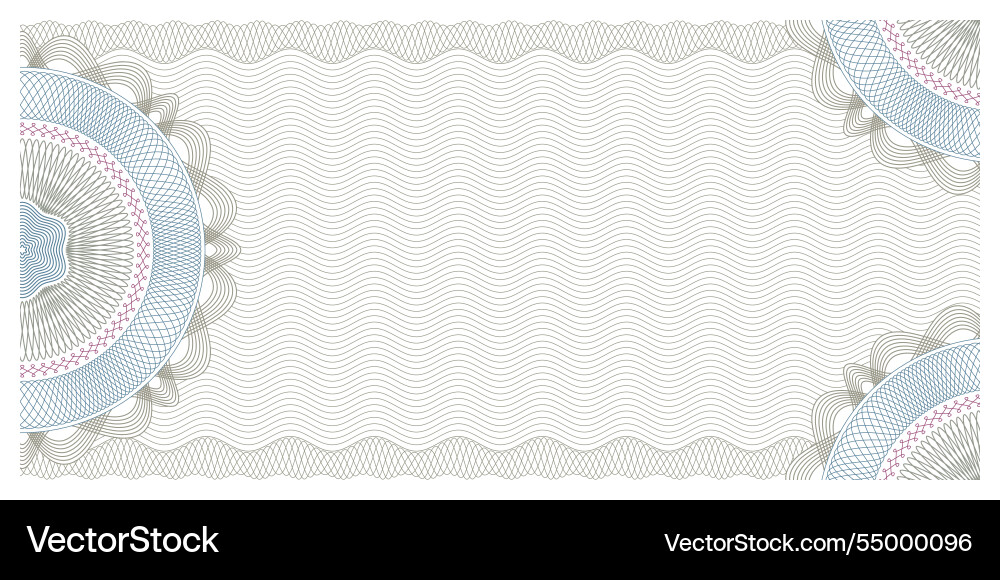 Guilloche Certificate Template Royalty Free Vector Image