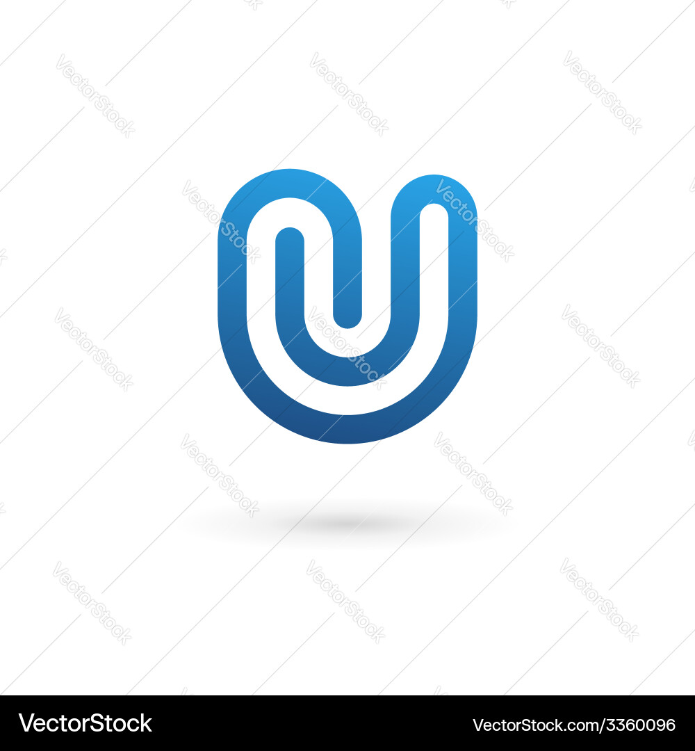 Letter U Logo Icon Template Royalty Free Vector Image