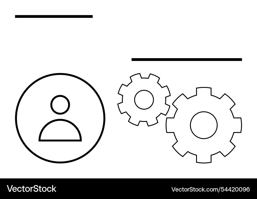 Minimalist geometric design with human icon Vector Image