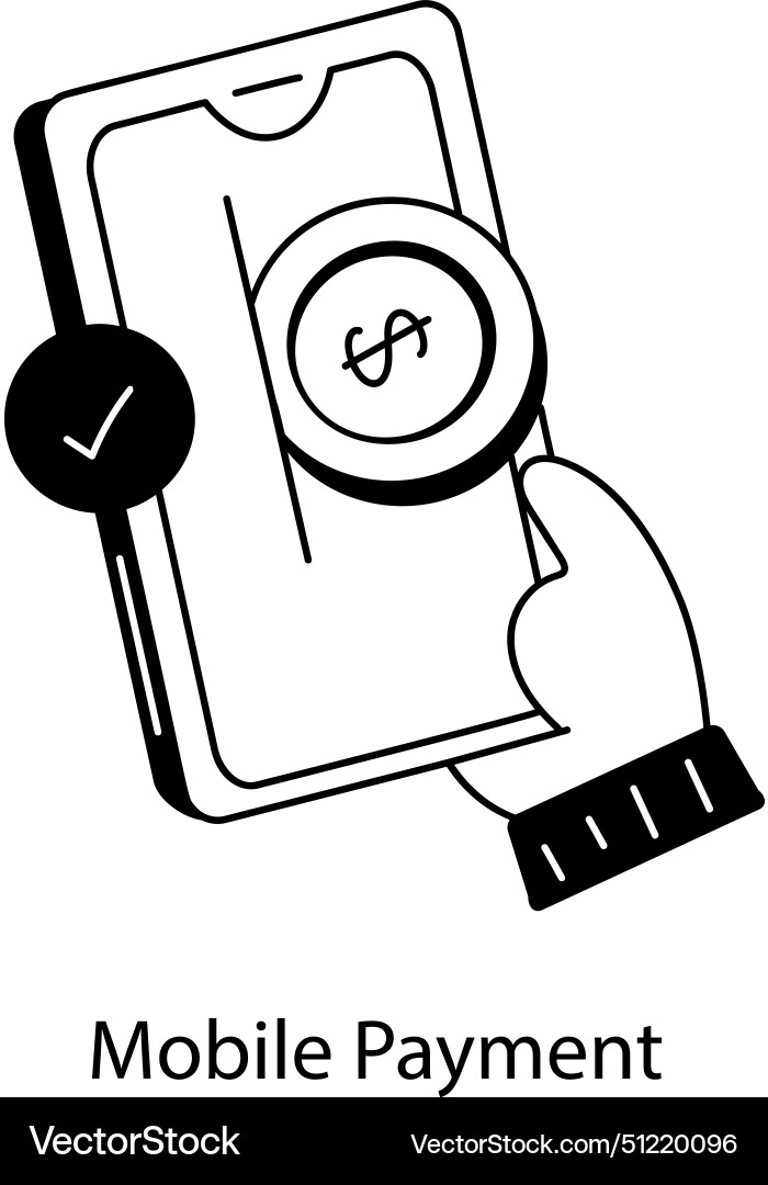 Mobile payment Royalty Free Vector Image - VectorStock