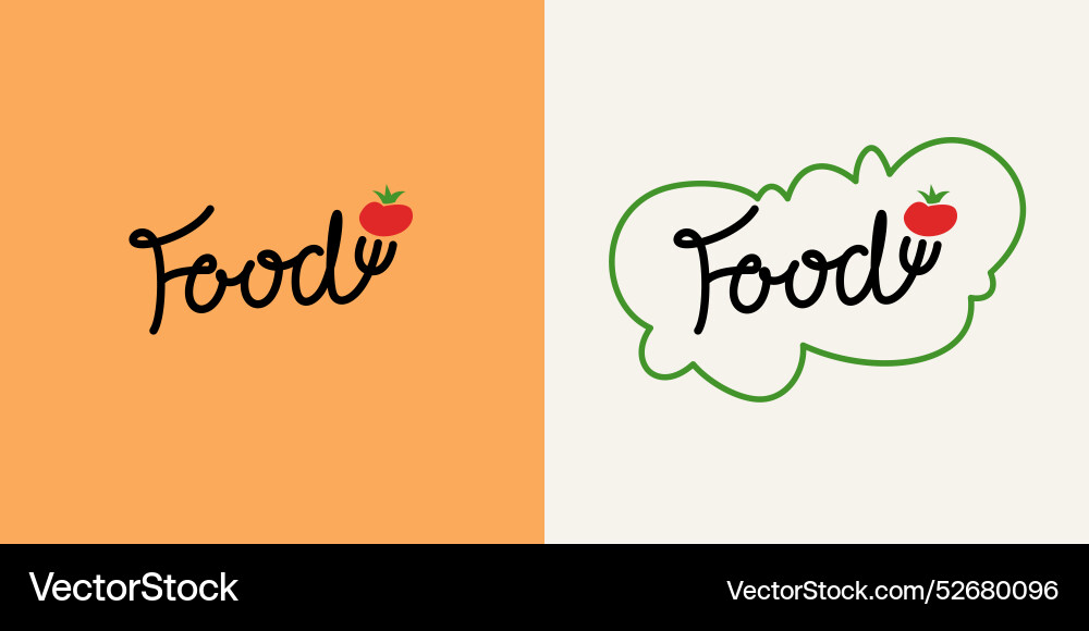 Modern minimalistic for food Royalty Free Vector Image