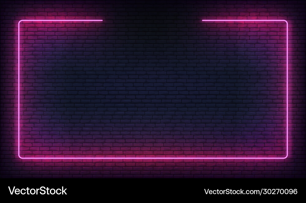 Neon Rahmen Rand lila leuchten Hintergrund Vektorbild
