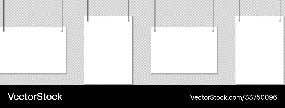 Realistic white blank a4 paper poster Royalty Free Vector