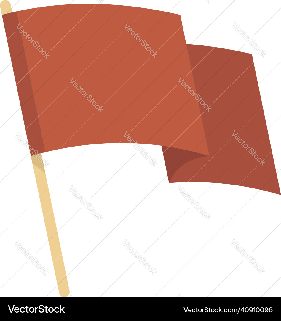 Red flag icon flat isolated Royalty Free Vector Image
