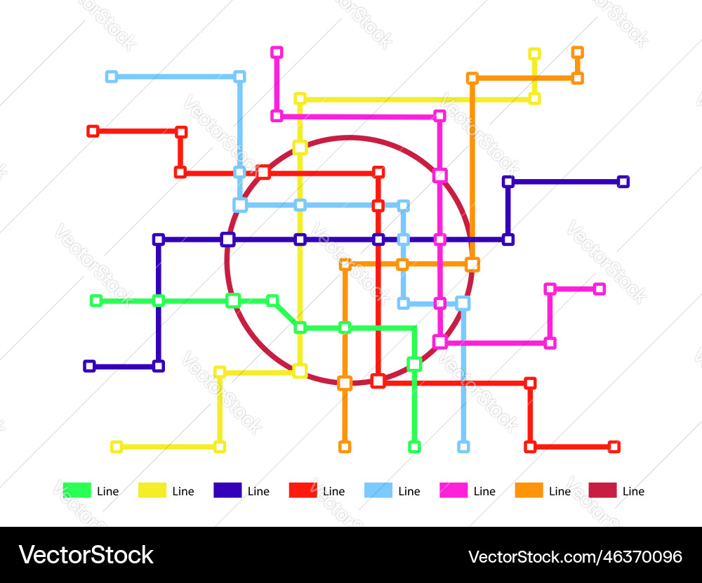 Subway metro map template sity transportation Vector Image