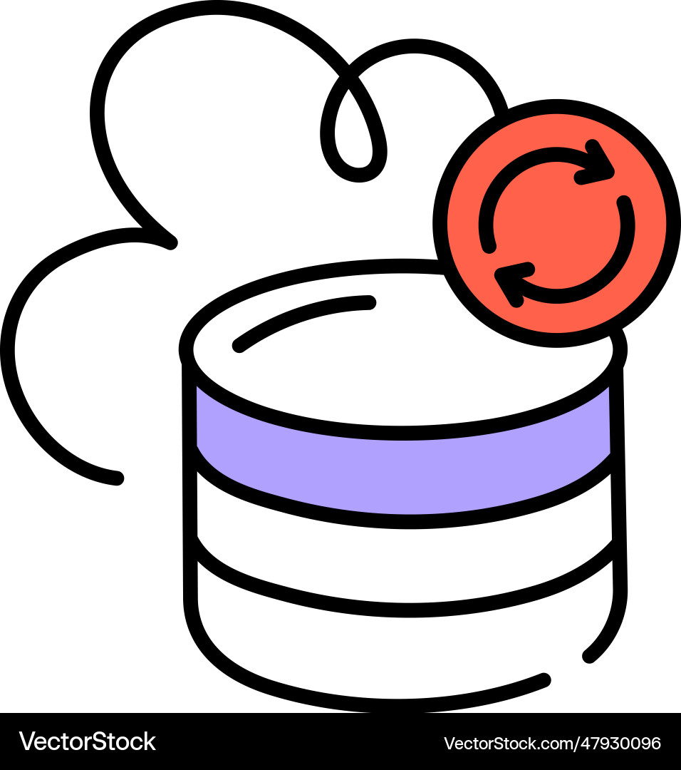 Sync data Royalty Free Vector Image - VectorStock