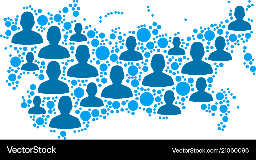Ussr map population demographics Royalty Free Vector Image