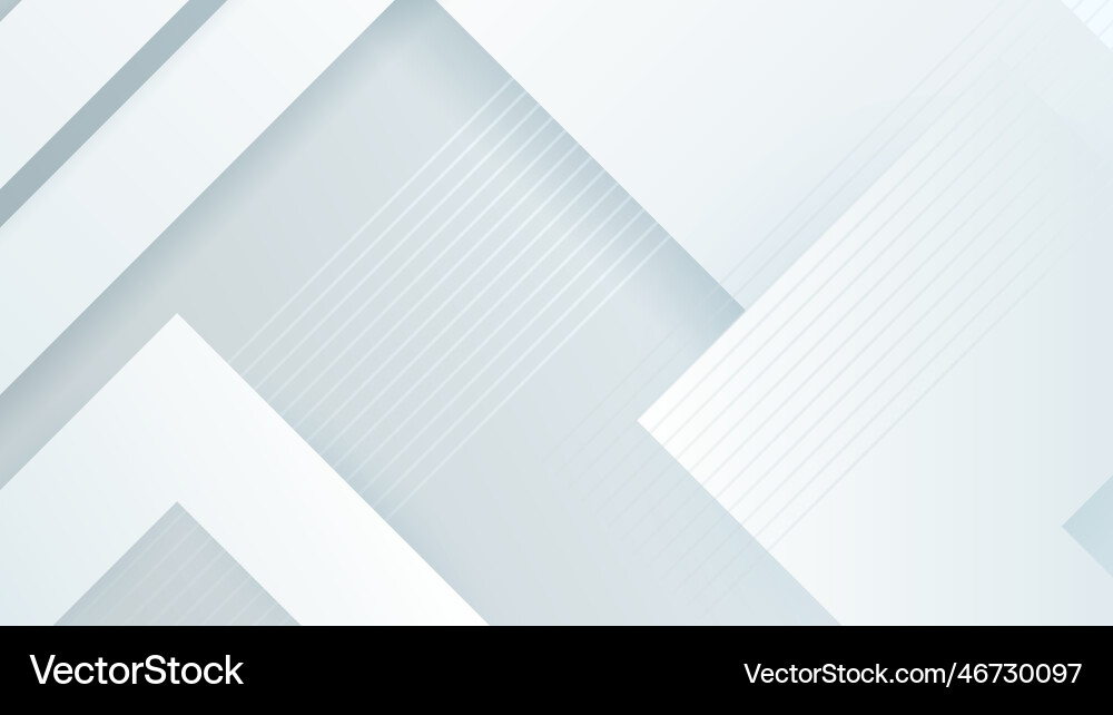 Abstract white geometric shape with futuristic Vector Image