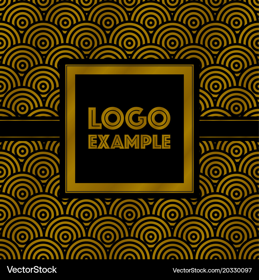 Black and gold abstract seamless pattern Vector Image