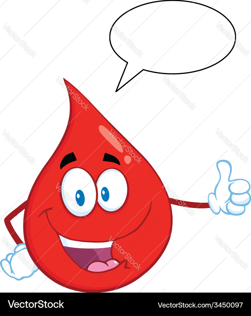 Blood drop cartoon Royalty Free Vector Image - VectorStock
