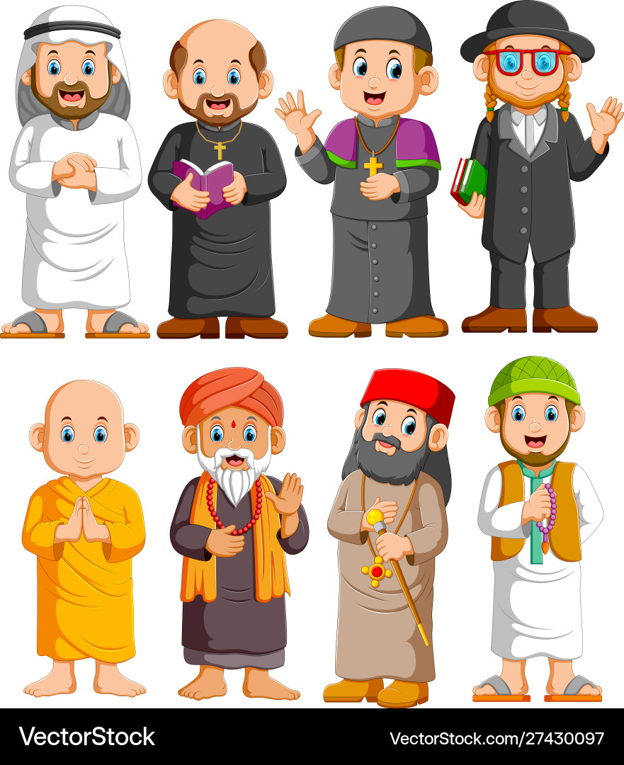 Diverse Religious Figures Royalty Free Vector Image