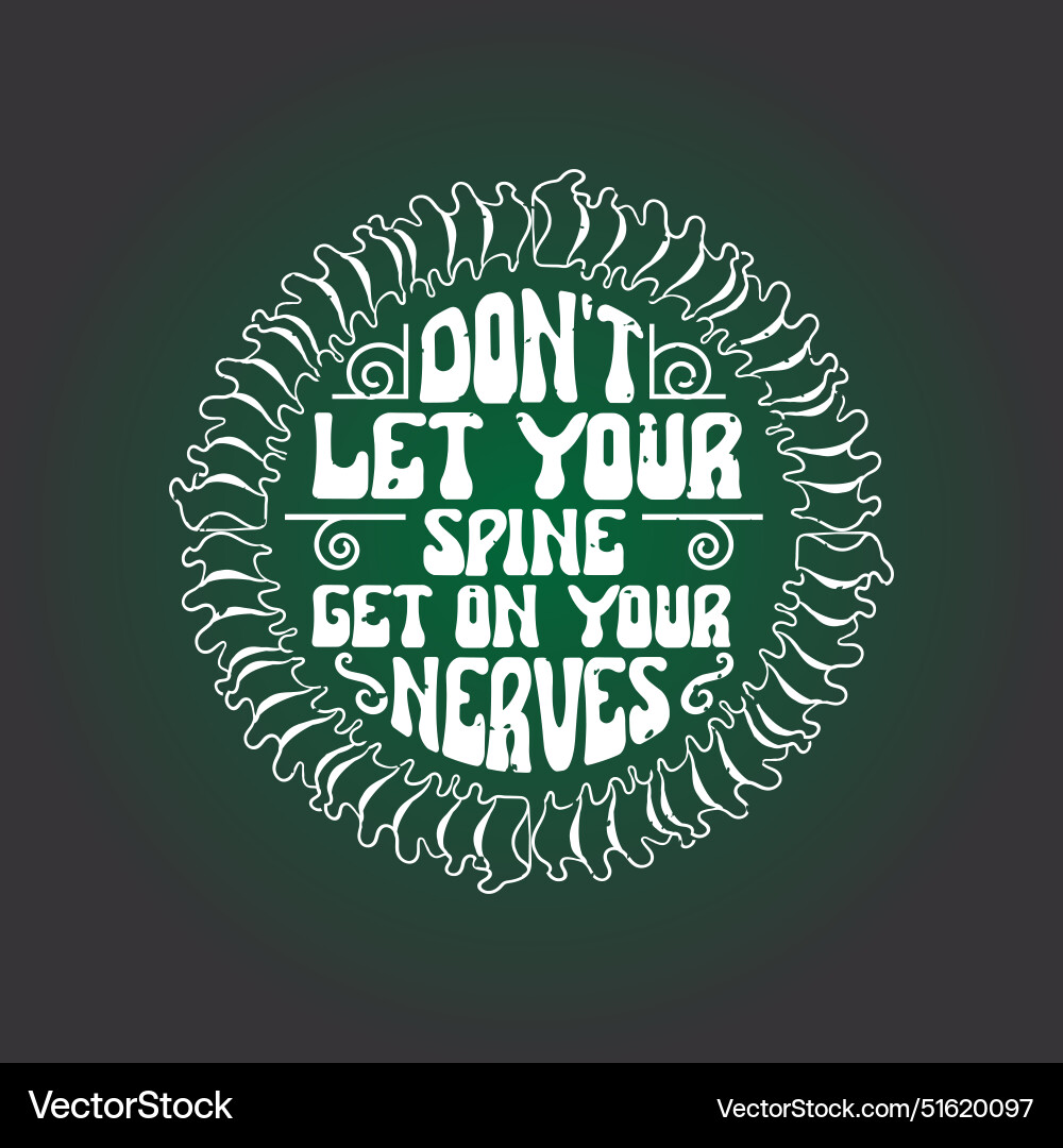 Do not let your spine get on nerves Royalty Free Vector