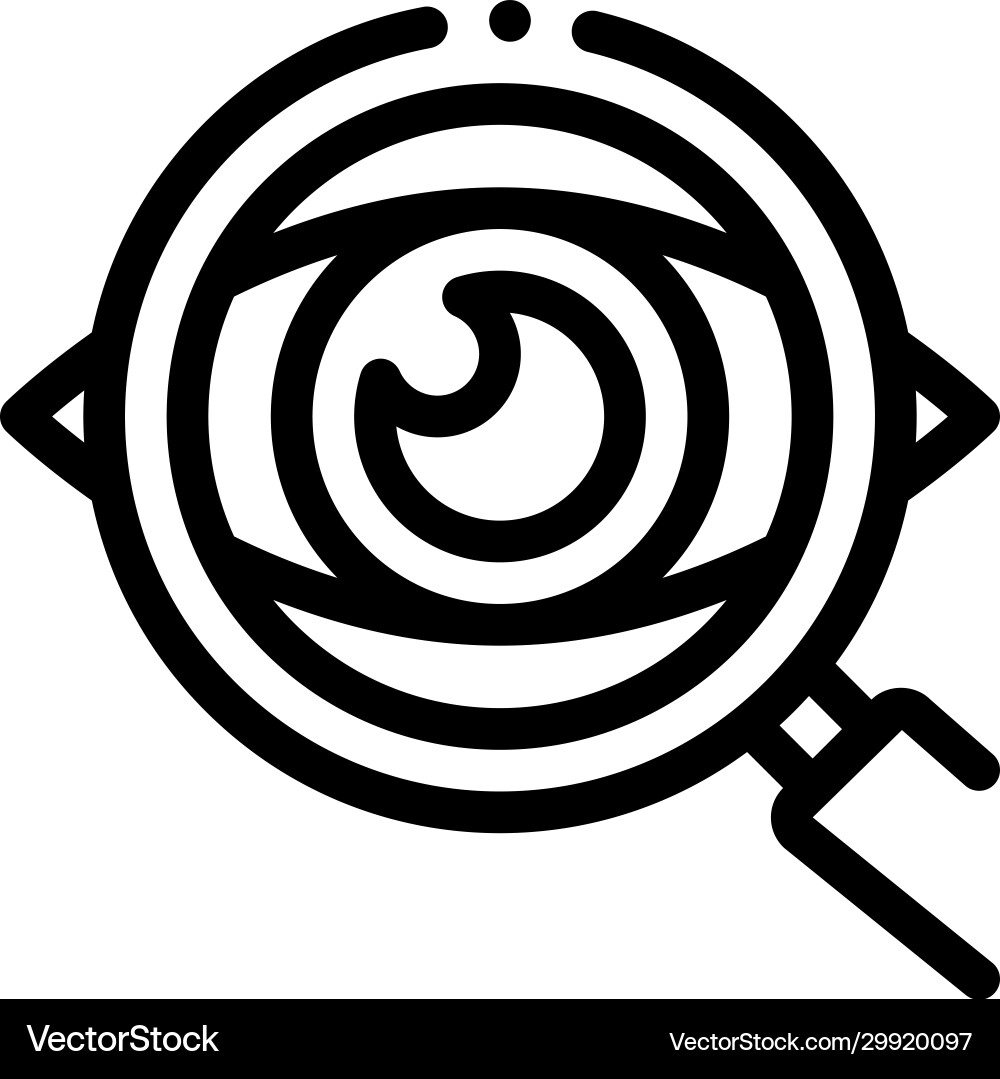 Eye optical investigation icon thin line Vector Image