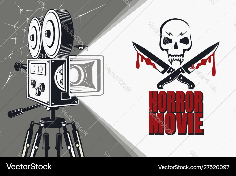 Horror movie poster Royalty Free Vector Image - VectorStock