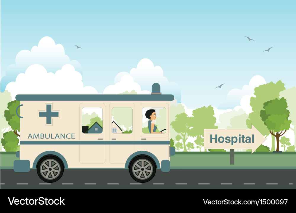 Hospital car Royalty Free Vector Image - VectorStock