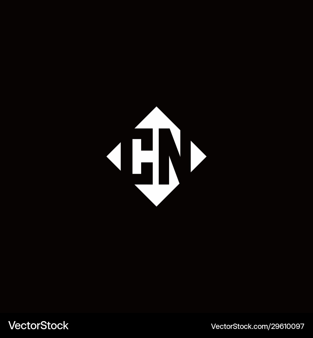 Monogram logo design with diamond square shape Vector Image