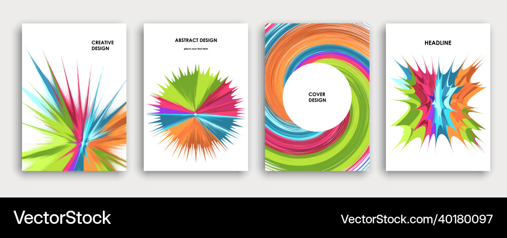 Multi-colored book cover page design creative Vector Image