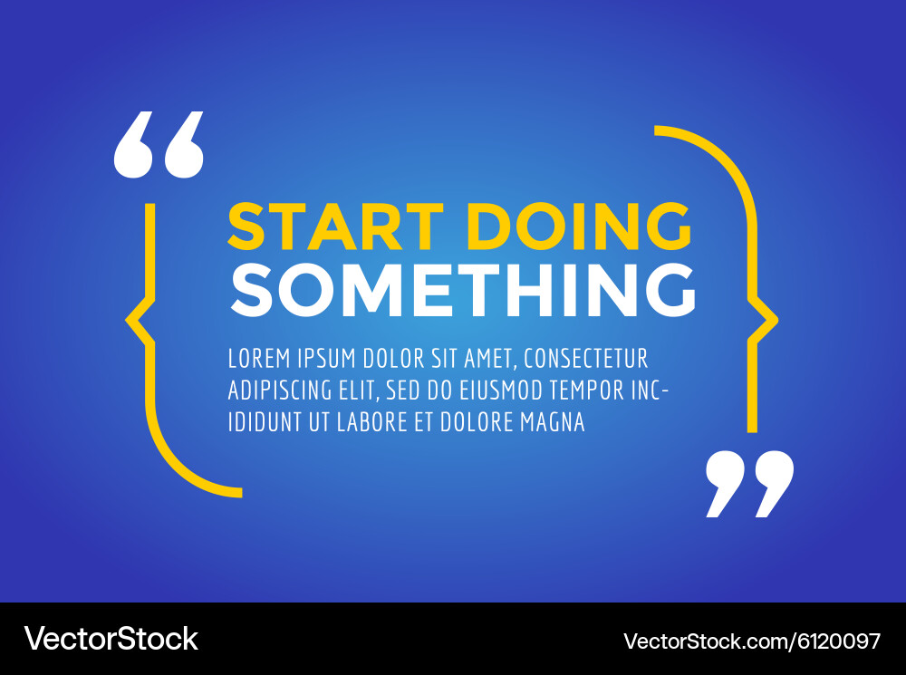 Quote blank template bubble empty design Vector Image